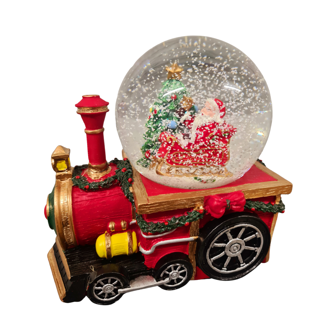 100mm Train Snowglobe with Music – The Christmas Company SA